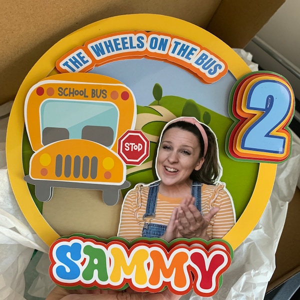 Ms Rachel Custom the Wheels on the Bus Caketopper/ Custom Cake Topper ...