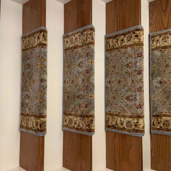 Lyndhurst Light Blue Carpet Stair Treads (SOLD INDIVIDUALLY) - Etsy