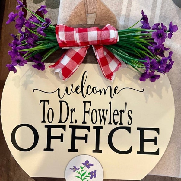 Interchangeable Sign for Office, Seasonal Door Hanger, Office Door Sign ...