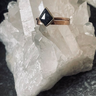 Geometric Engagement Rings Kite Diamond Rings Stacking Rings Edgy ...