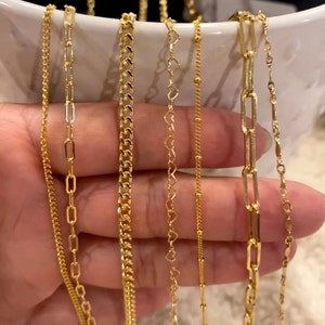 14K Gold Filled Heart Link Chain, 14k Gold Filled Chain by Foot, Heart ...