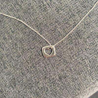 Silver Heart Pendant, Heart Necklace, Handmade, Heart Jewellery ...