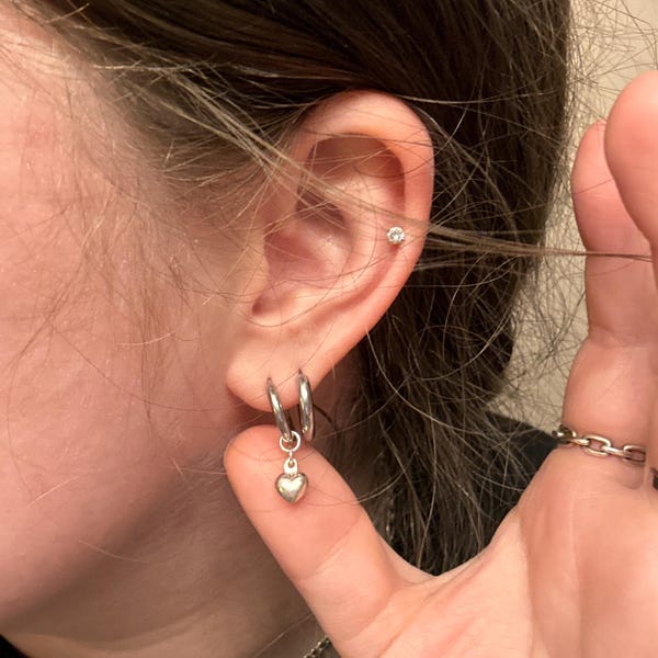 Star Conch Ear Piercing, Conch Piercing, Conch Hoop Earring, Gold ...