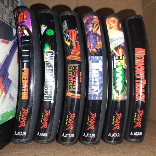 Atari Jaguar Sticker End Labels Set (for All 185 Custom Cartridge Game ...