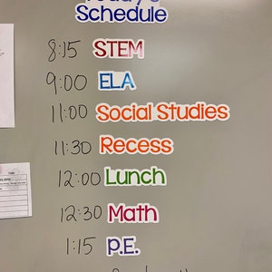 Classroom Schedule Magnets, Teacher Schedule Magnets, Magnets for ...