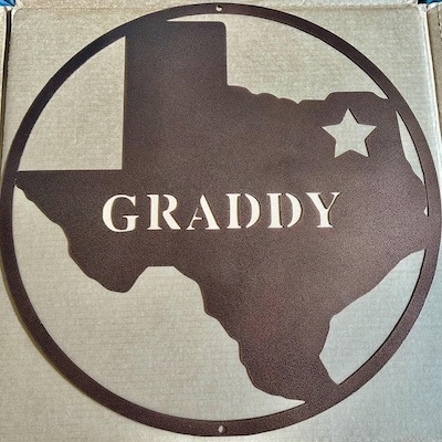 Family Name Sign Metal Texas Signs for Decor, Last Name Metal Sign ...