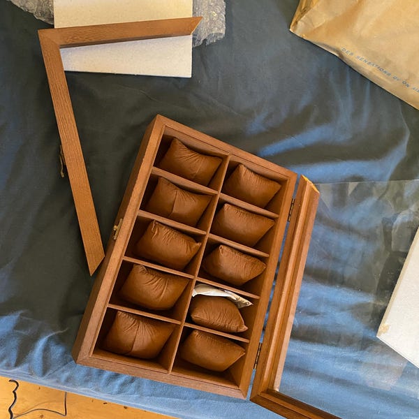 Premium Design, Brown Solid Wood Watch Box Personalized Monogram 10 ...