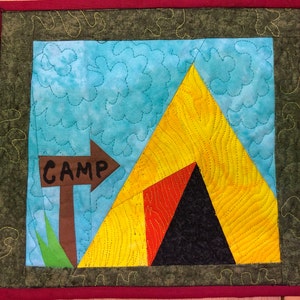 CAMP TENT Paper Pieced Block Pattern in PDF - Etsy