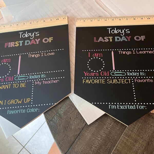 Back to School Chalkboard, First Day of School Sign,reusable 1st Day ...