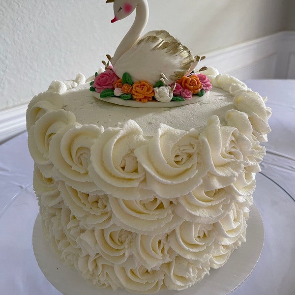 Swan Princess Cake Topper Fondant Swan Bird Cake Decoration Swan With ...