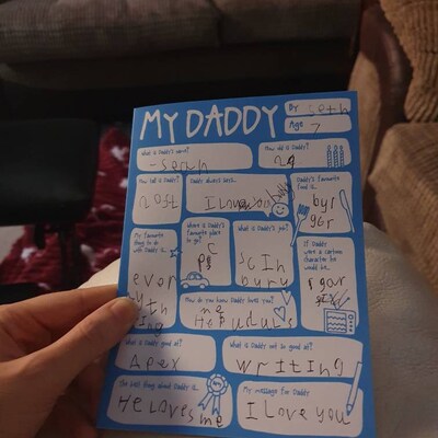 Daddy Father's Day / Birthday Card Personalised Fill in Blanks ...