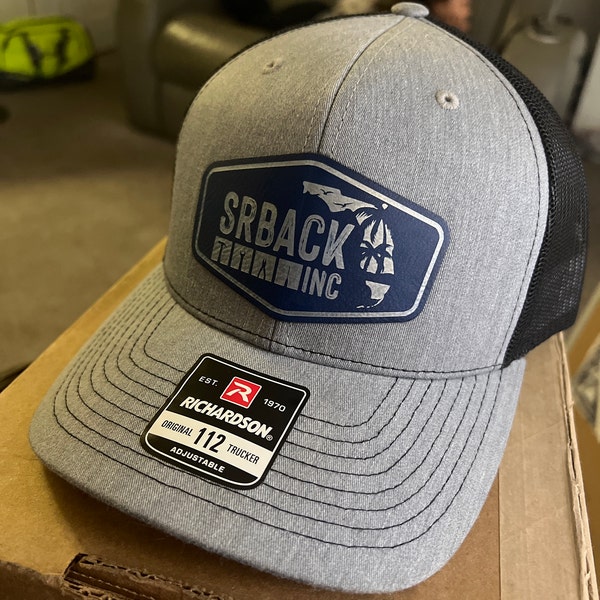 Custom Leather Patch Hats, Logo Hats, Laser Engraved Leather Patch ...