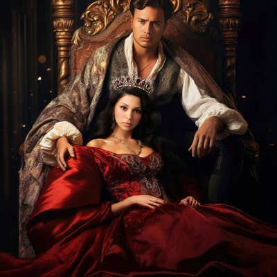 Custom Mafia Couple Portrait From Photo. Personalized Gift for Couple ...