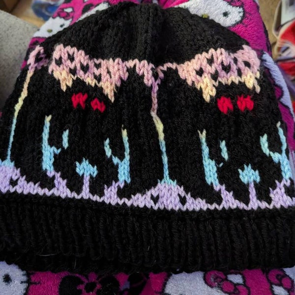 PATTERN Mothman Knit Hat - Mothman or Maybe Sandhill Crane Size ...