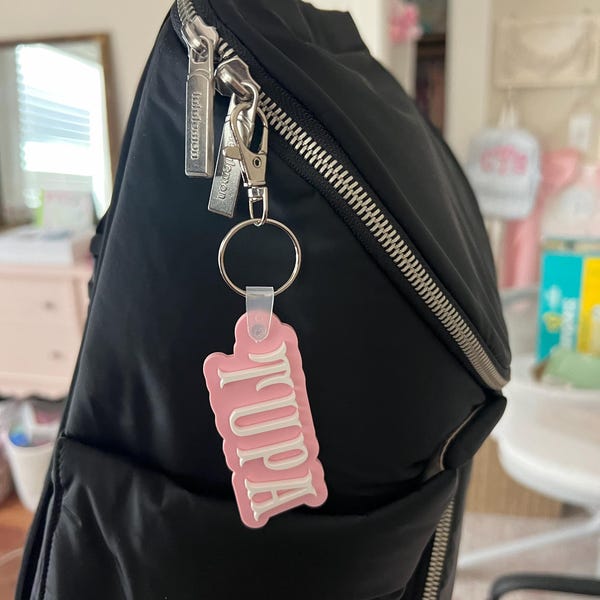 Backpack Name Tag Acrylic Keychain Personalized Acrylic Name Tag Diaper ...