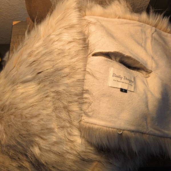 Brown Faux Fur Bridal Wrap, Wedding Fur Shrug, Brown Fur Wrap, Bridal ...