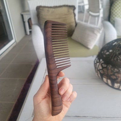 Premium Quality Wide Tooth Pocket Comb Redwood/ Wooden Hair Comb / Hair ...