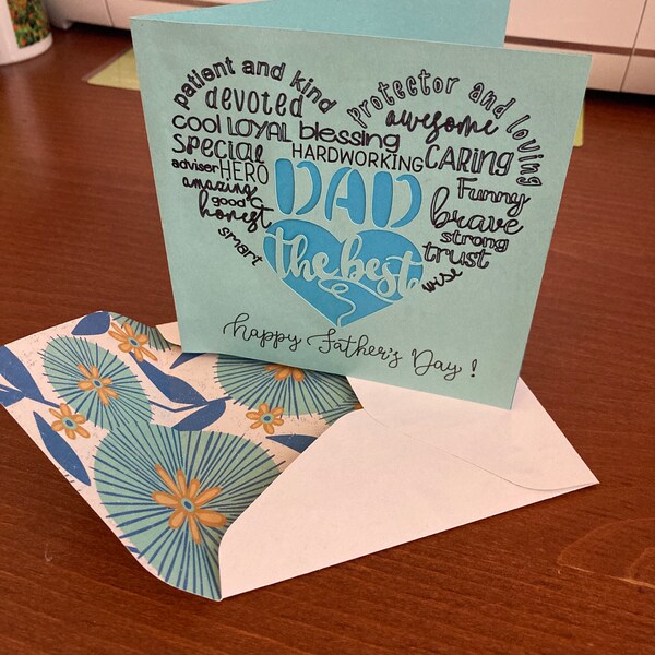 Fathers Day Card Svg Cricut, Best Dad Card Svg, Cricut Insert Card ...