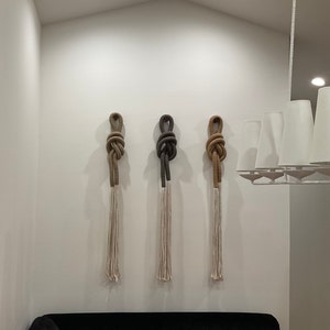 Wood Chain Decor// Macrame Wall Hanging// Fiber Art// Wall Decoration ...