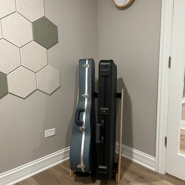 Ruach GR-3 Customisable 3 Way Wooden Guitar Rack and Holder for Guitars ...