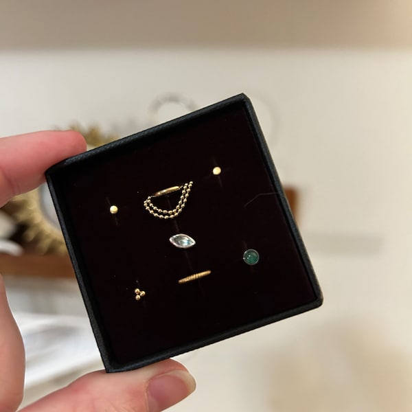 NEW ‣ 18G/16G Tiny Twisted Rope Cartilage Clicker • Helix Clicker Hoop ...