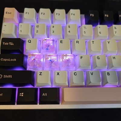 Pink Keycaps Set, Resin Keycap, Cute Keycaps, Spacebar Keycap, Artisan ...