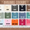 Comfort Colors Color Chart | 1717 Color Chart | Editable Color Chart ...