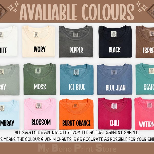 Comfort Colors 1717 Color Chart | Comfort Colors Mockup | Color Chart ... Comfort Colors 1717 Color Chart | Comfort Colors Mockup | Color Chart ...