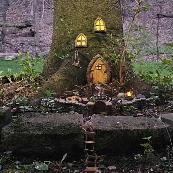 Fairy Door and Windows for Trees Glow in the Dark - Fairy Tree Door ...