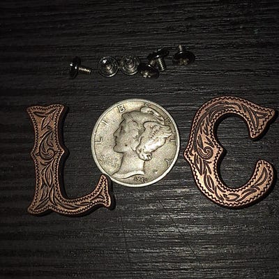Alphabet Letter Concho 3/4 - Etsy