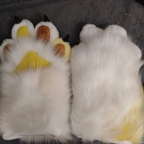 Furry Paws With Star Pattern and Colorful Style | Fluffy Fursuit ...