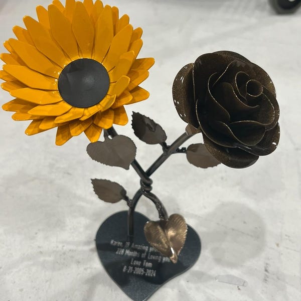 Metal Daisy Iron Anniversary 6th Anniversary Hand Forged Wrought Iron ...