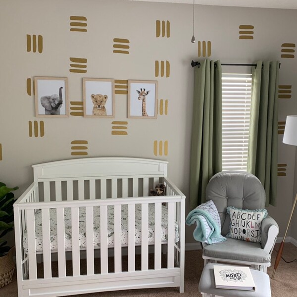 Abstract Line Wall Decals - Removable Wall Stickers, Modern Geometric ...