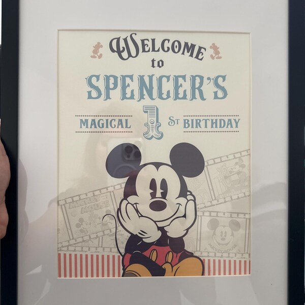 Printable Mickey Welcome Sign, Mickey Birthday Party Welcome Sign ...