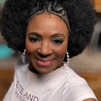 10 Inches Human Hair Sister Locks Topper.clip on .full Density 6*6 Lace ...