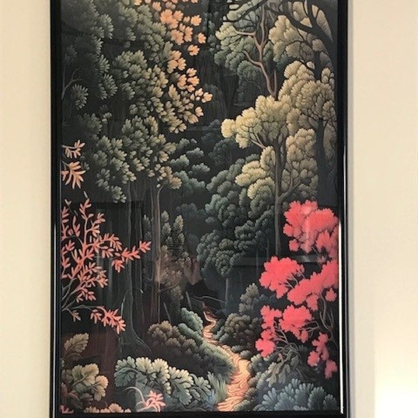 William Morris Inspired Forest Art Print,fox Print Poster Botanical ...