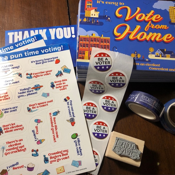 Have a Pun Time Voting! Punny Election Sticker Sheets for Your Get Out ...