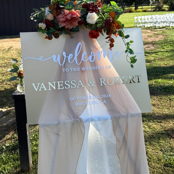 Welcome to Our Wedding Sign - Wedding Welcome Sign - Acrylic Wedding ...