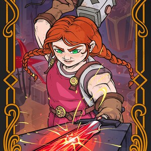 Custom Dnd Art Commission Card Chibi Character Dungeons & Dragons ...