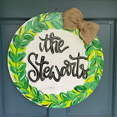 Personalized Door Hanger Farmhouse Door Hanger Rustic Door Hanger ...