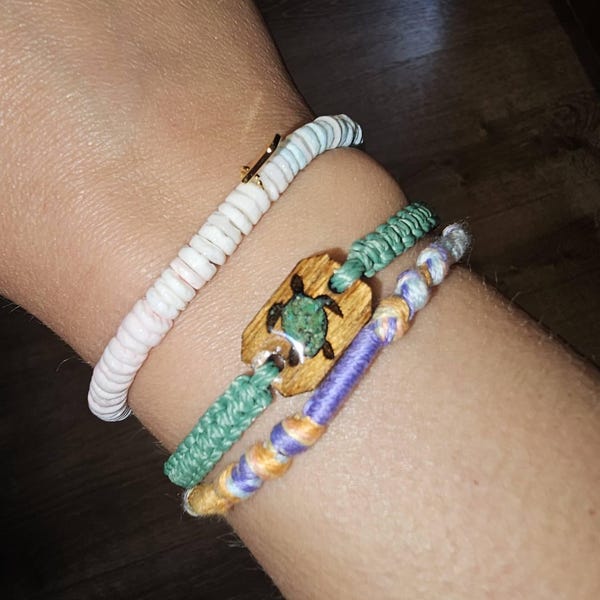 Knotted Friendship Bracelet/anklet | Skinny Bracelet/anklet | Beach ...