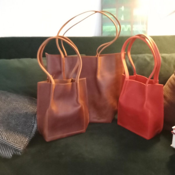 Mini Leather Bag, Small Leather Tote, Woman Leather Bag, Shoulder ...