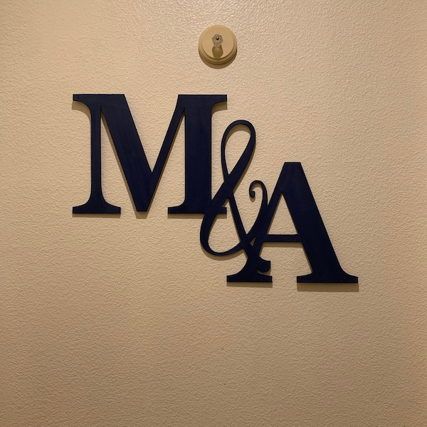 Large Initials Monogram Sign, Personalized Wedding Backdrop, Custom ...