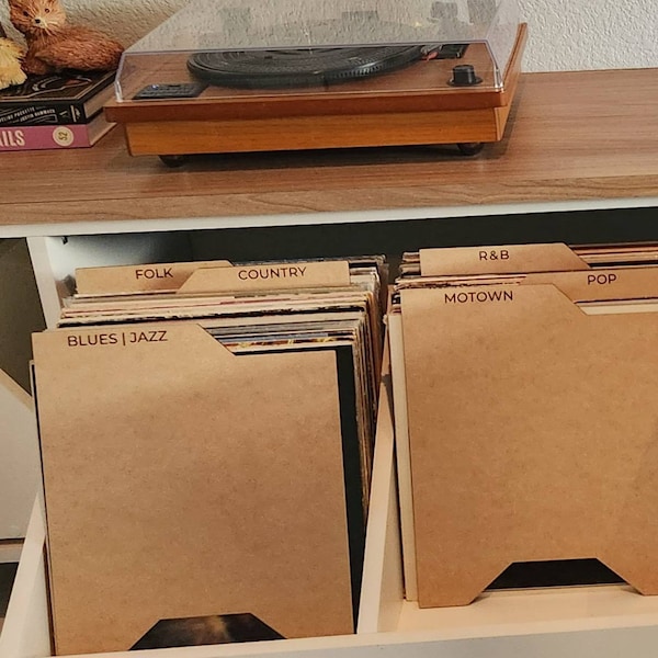 Vinyl Record Dividers, Classic Tab Record Dividers, Laser Cut MDF, Made ...