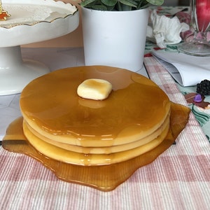 Plate of Fake Pancakes With Fruit - Etsy