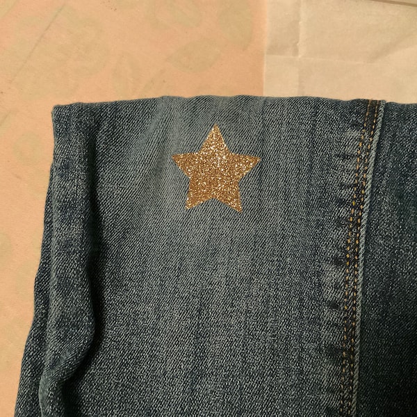 Glitter Star Iron on Decal - Heat Transfer, No Sew - Etsy