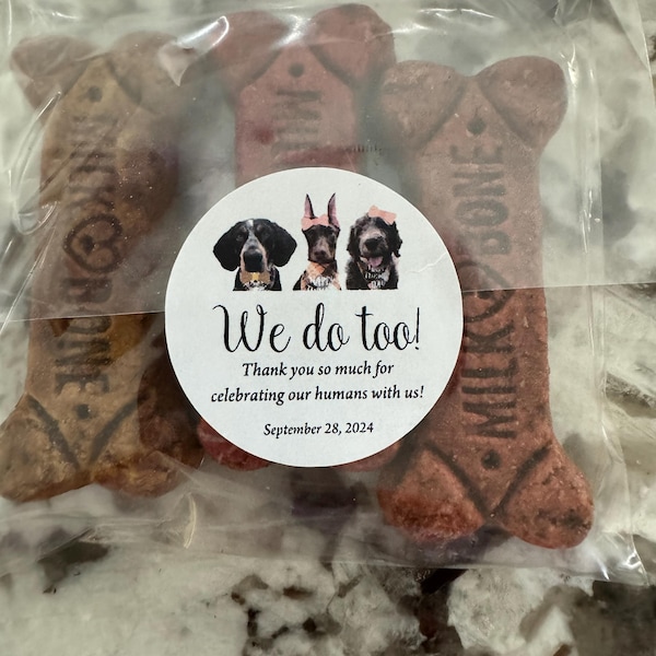 We Do Too Custom Dog Photo Pet Wedding Stickers, Celebrating My Humans ...