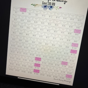 Printable 7500 Dollar Savings Challenge Tracker Save 7500 | Etsy