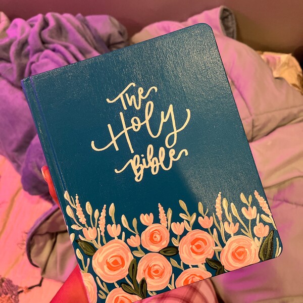 Painted Bible, Hand Painted Bible, Custom Bible, Painted Bibles ...