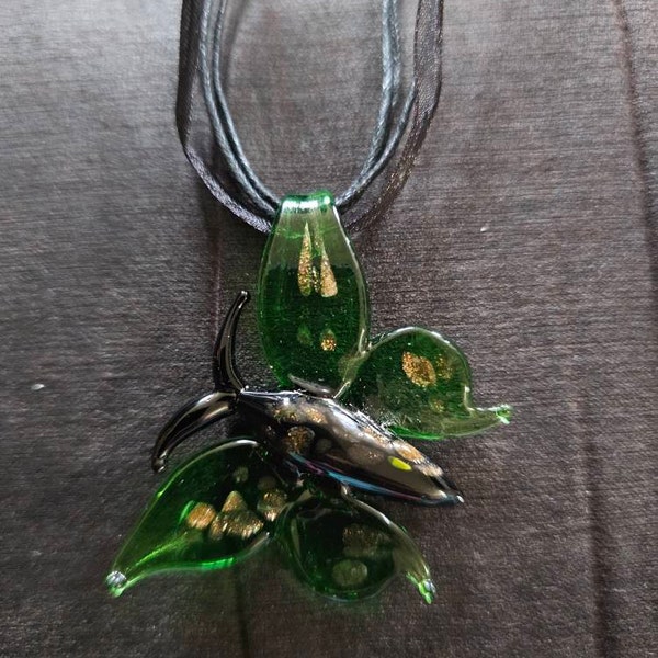 Dual Swirl Heart Pendant Necklace | Glass Heart Pendant | Swirl Heart ...